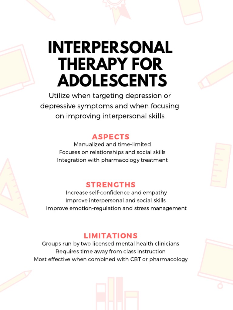 Ipt-Ast Fact Sheet Interpersonal Therapy For Adolescents | PDF ...