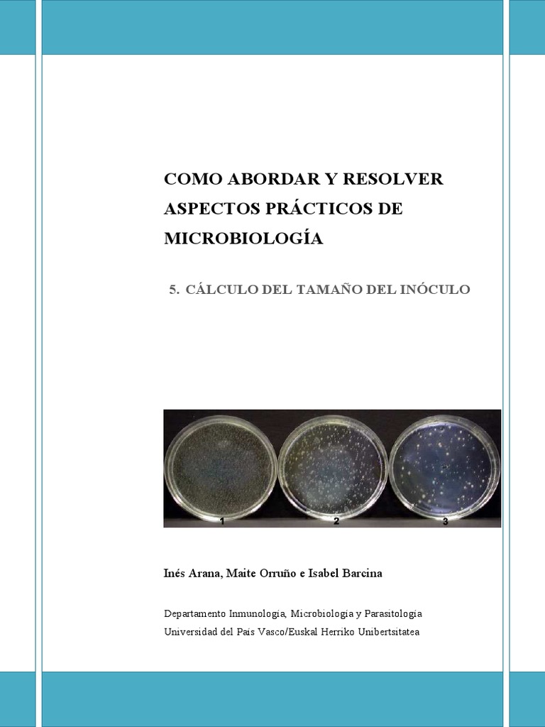 Calcular El Tamaño Del Inóculo PDF | PDF | Microbiología | Densidad