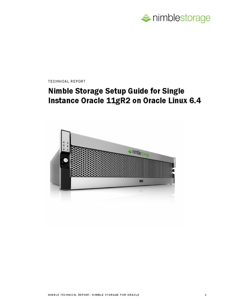 Nimble Storage Setup Guide For Single Instance Oracle 11gR2 On Oracle Linux 6.4 | PDF ...
