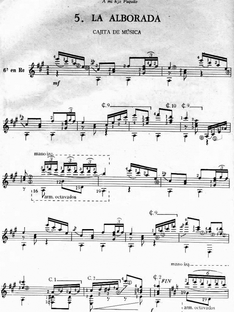 Tarrega - La Alborada | PDF