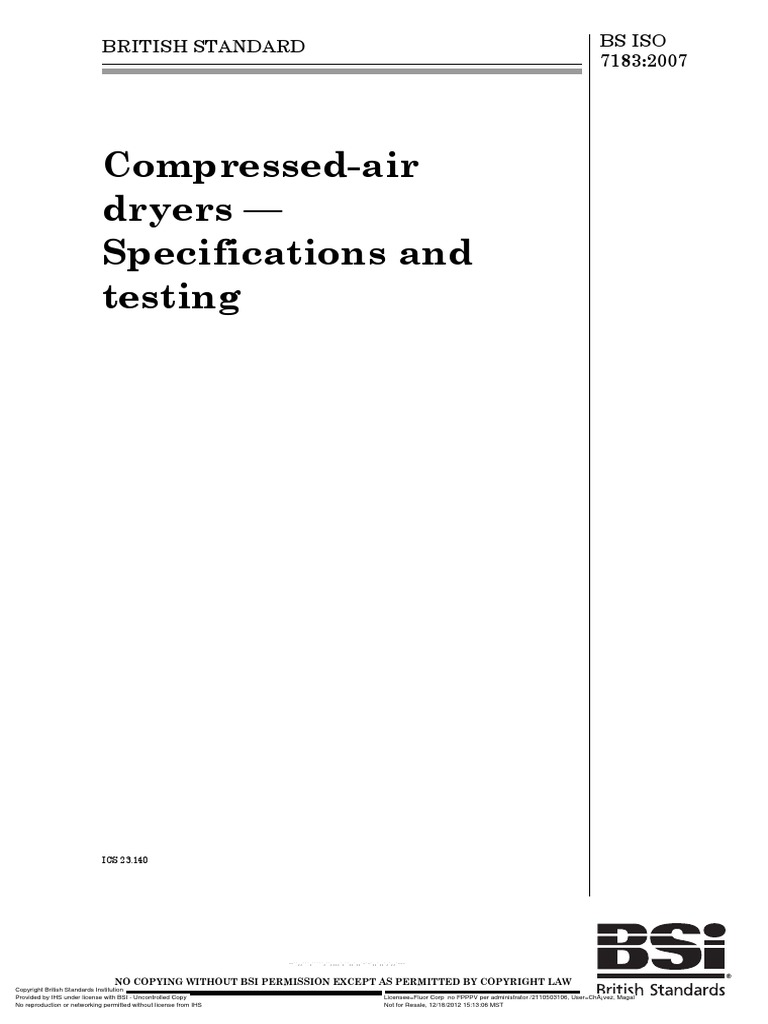 Iso 7183 PDF | PDF | Humidity | International Organization For ...