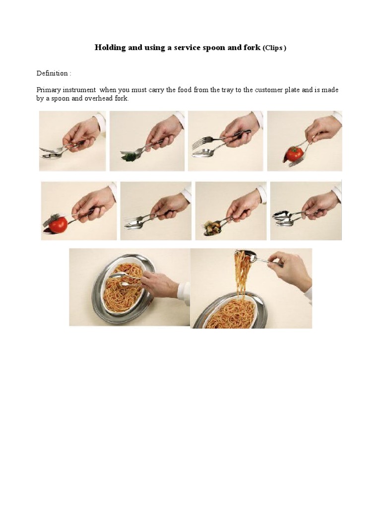 Holding and Using A Service Spoon and Fork | PDF