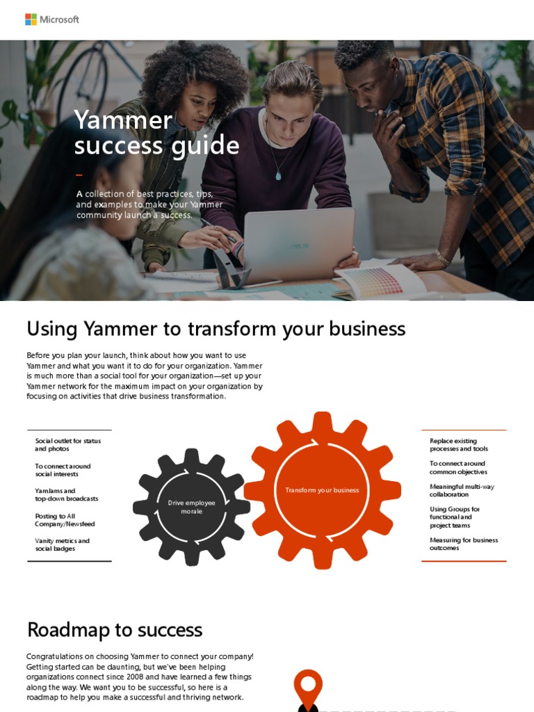 Yammer Success Guide - Resource Center PDF | PDF | Office 365 | Leadership