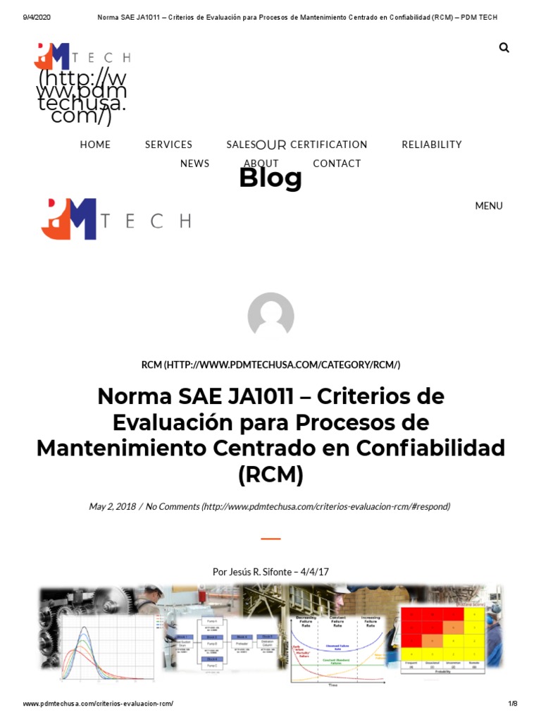 Criterios SAE JA1011 para RCM | PDF | Ingeniería de confiabilidad ...