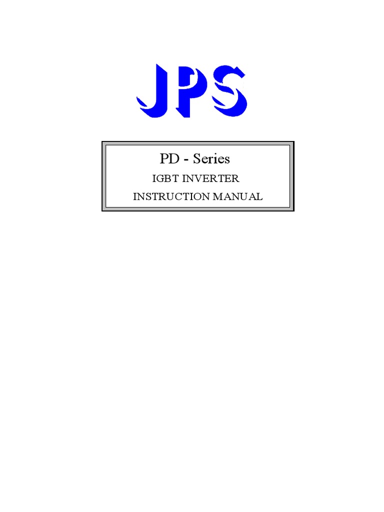PD User Manual Inverter | PDF | Power Inverter | Analogue Electronics
