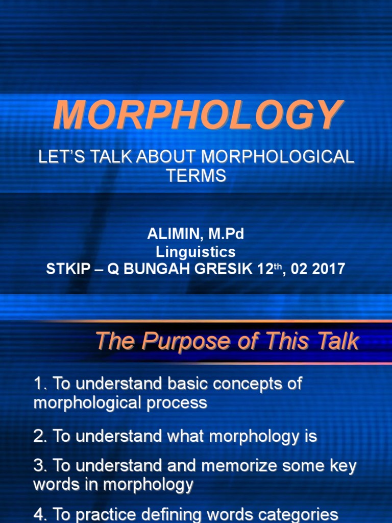 MORPHOLOGY | PDF | Morphology (Linguistics) | Word