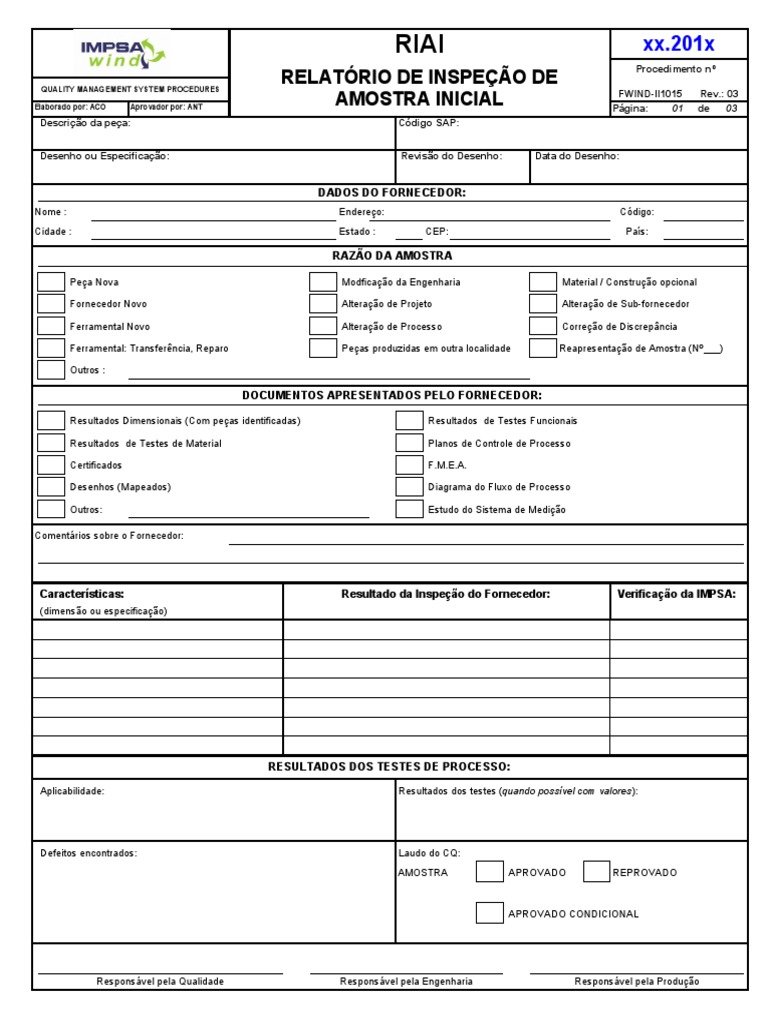 Worksheet in Anexo 1 - RIAI - Rev 03 | PDF | Engenharia | Informática