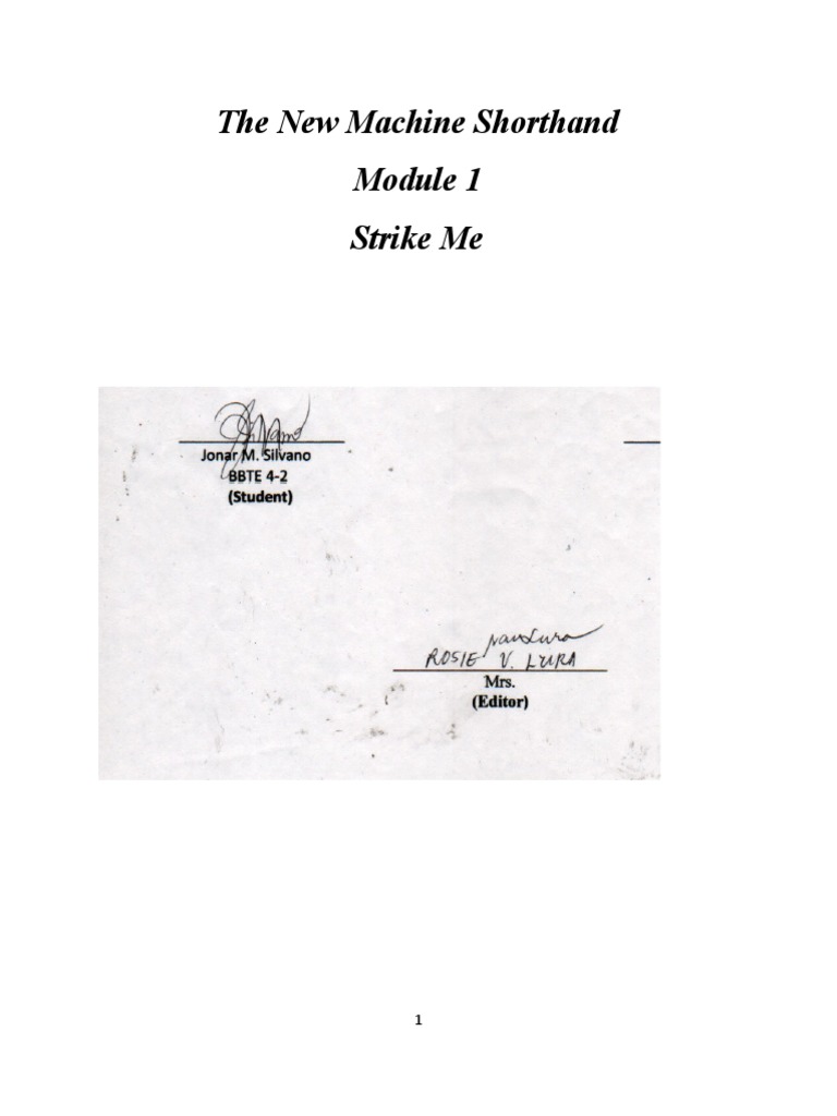Machine Shorthand Basics Module | PDF | Shorthand | Computer Keyboard
