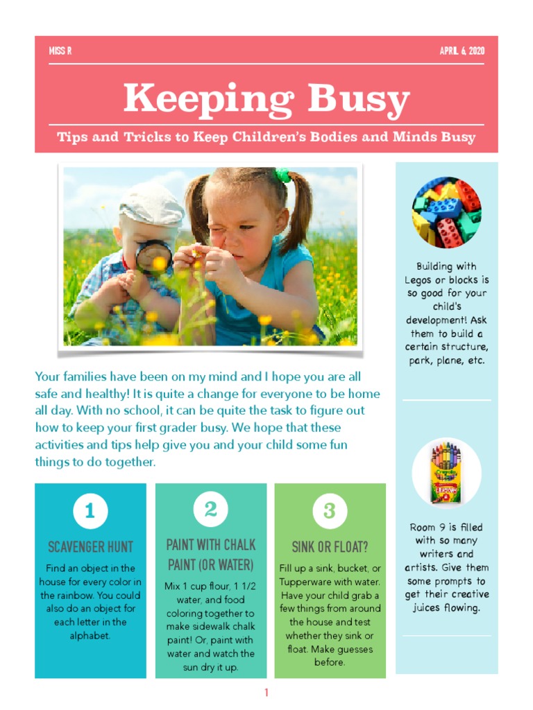 Family Newsletter First Grade | PDF | Wellness