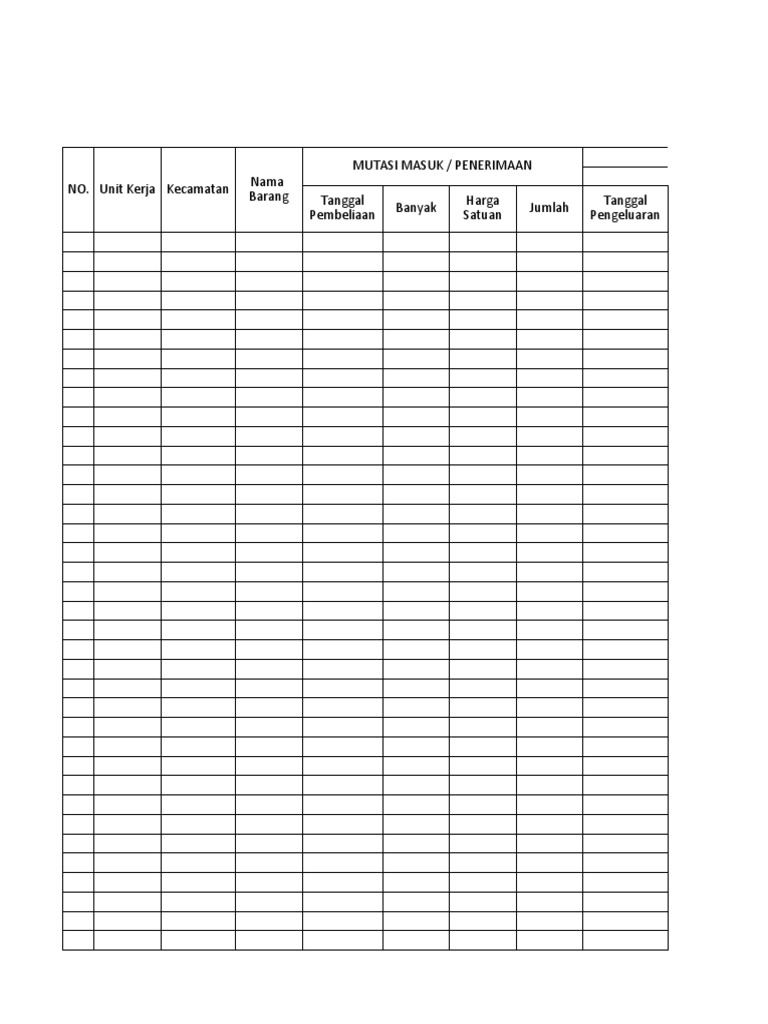 Form Persediaan Barang SKPD | PDF | Hukum
