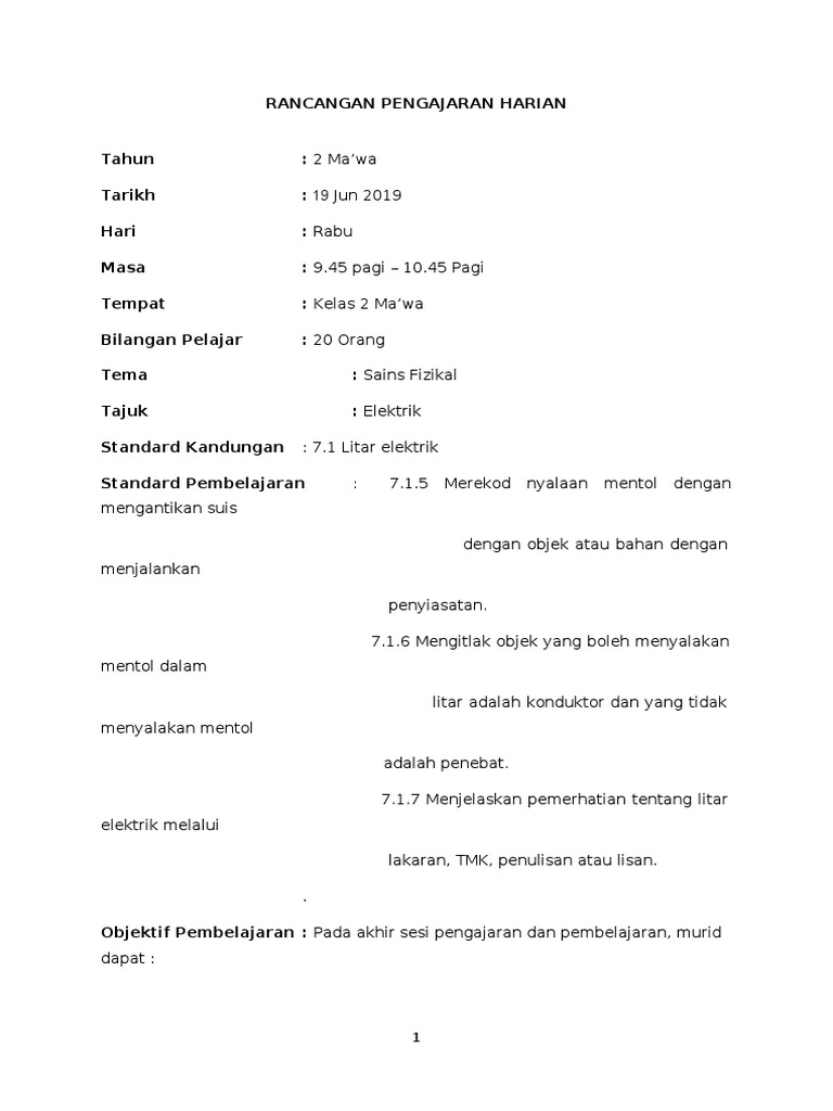 RPH Konduktor Dan Penebat | PDF