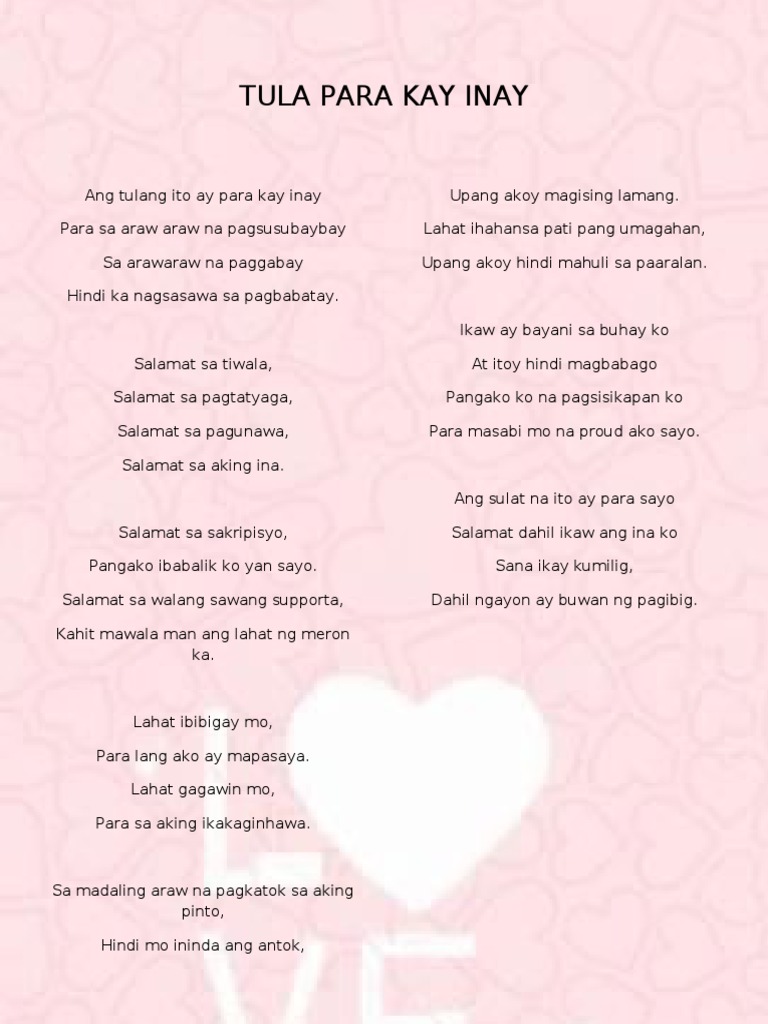 Ang Tulang Ito Ay para Kay Inay | PDF