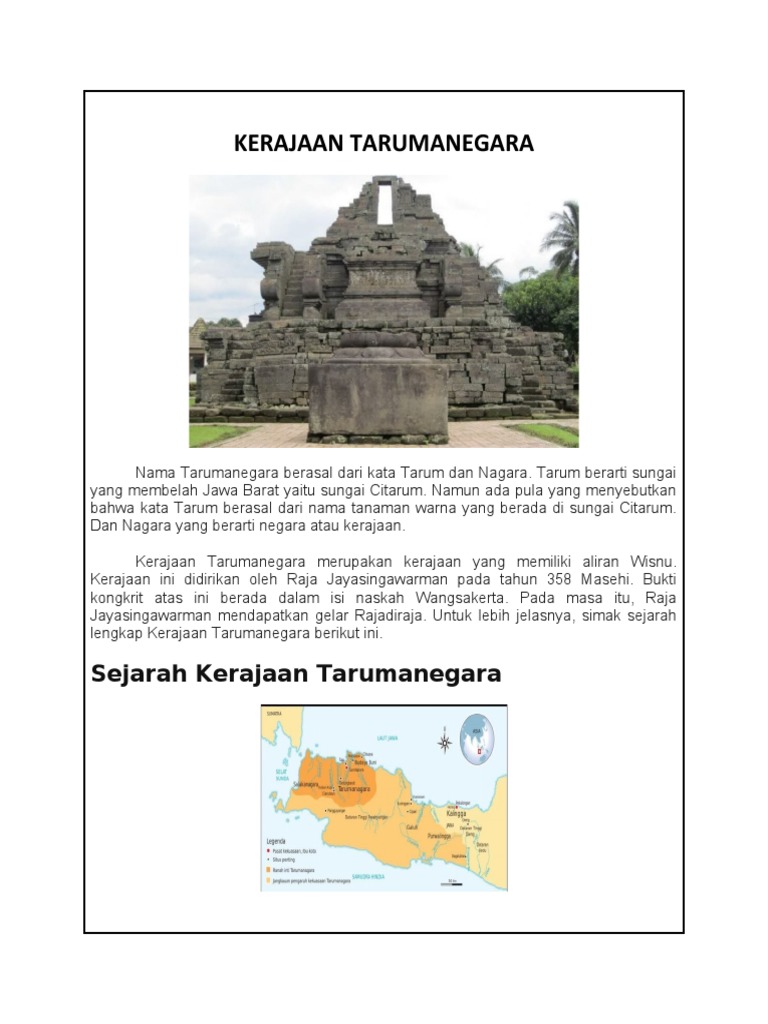THE RISE AND FALL OF TARUMANEGARA KINGDOM | PDF