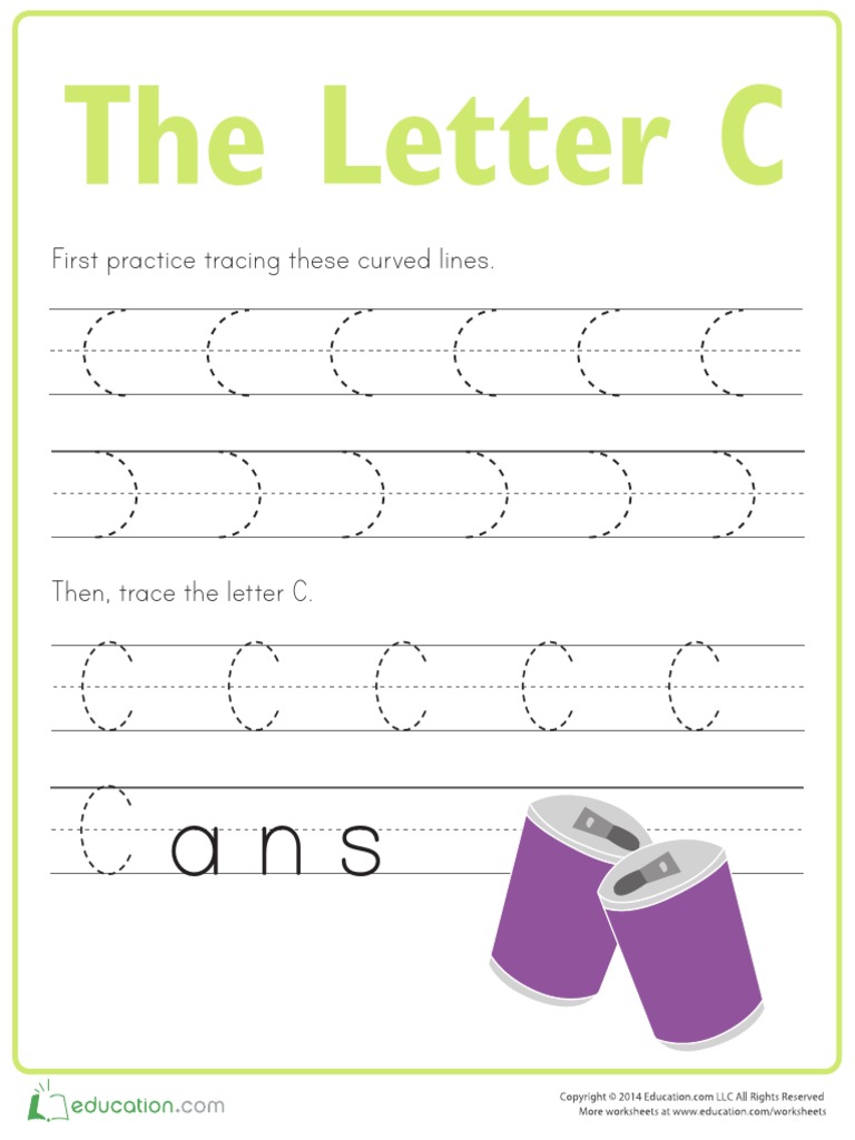 Practice Tracing C Prek PDF | PDF