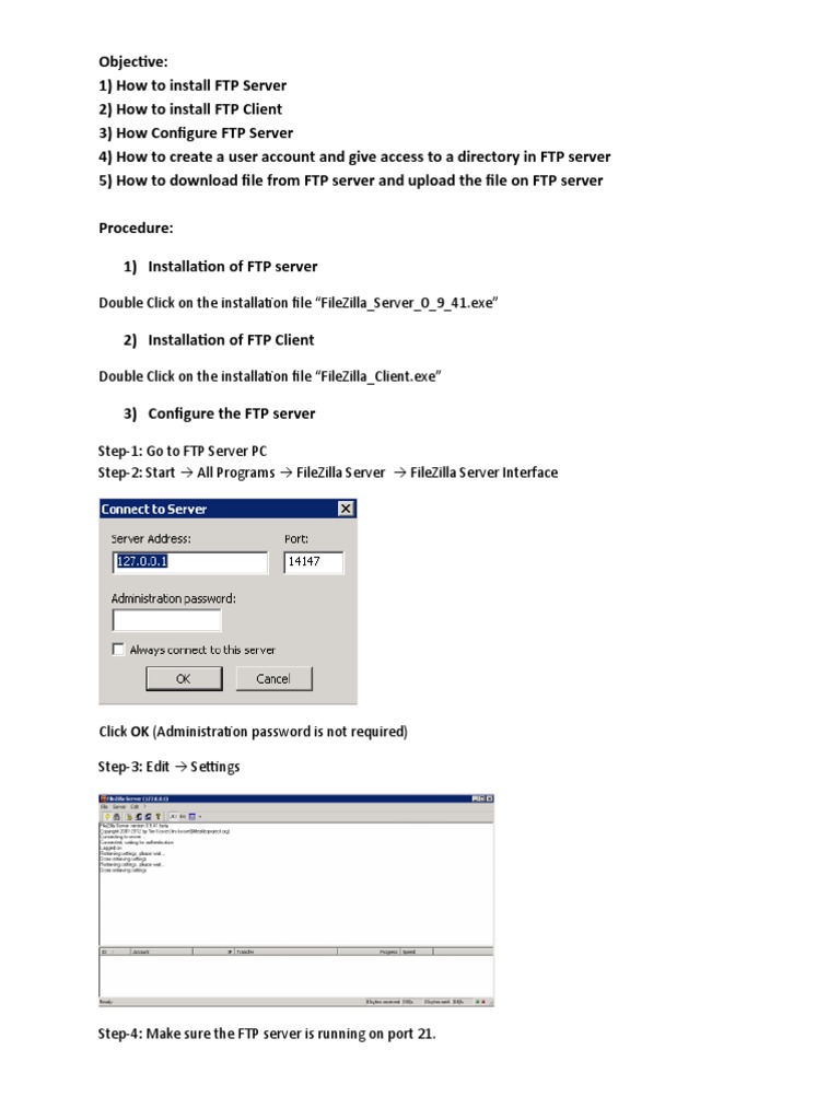 LAB 02 - Installation of FTP Server | PDF