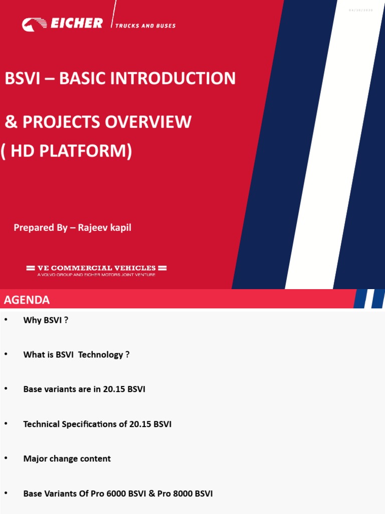 BSVI Training - Introduction & Projects Overview - HD Platform 29.03. ...