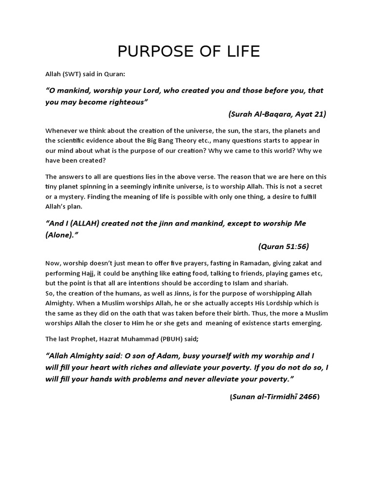 Islamyat Assignment | PDF | Meaning Of Life | Muhammad