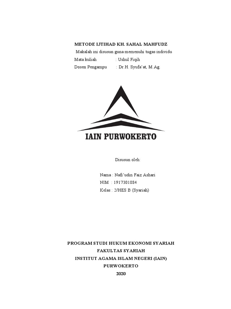 IJTIHAD KH Sahal Mahfudz | PDF