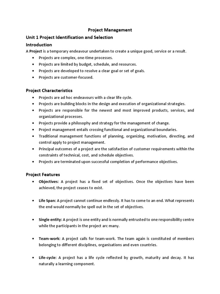 PM Notes PDF | PDF | Project Management | Business