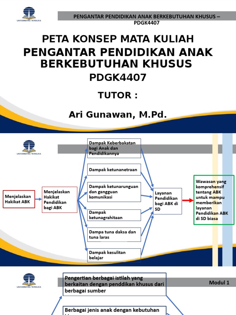 PETA KONSEP - TTM1 - Pengantar Pend ABK | PDF