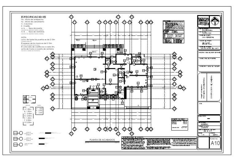 Plano Acabados | PDF | edificio | Ingeniería de Edificación