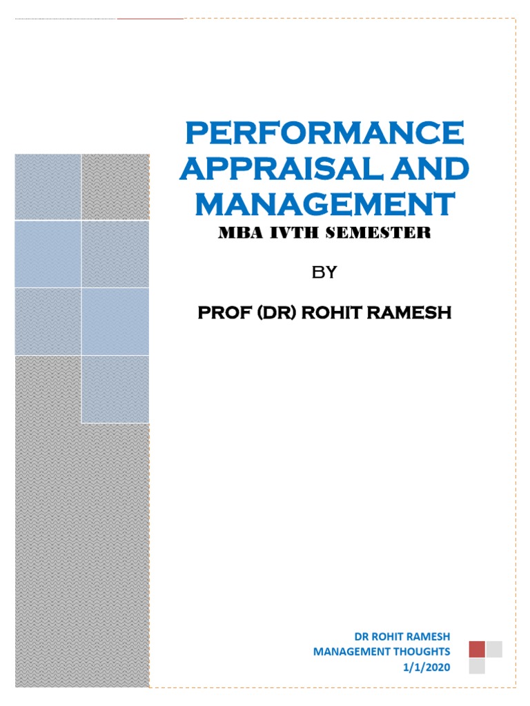Performance Appraisal And Management Pdf1 Pdf Performance