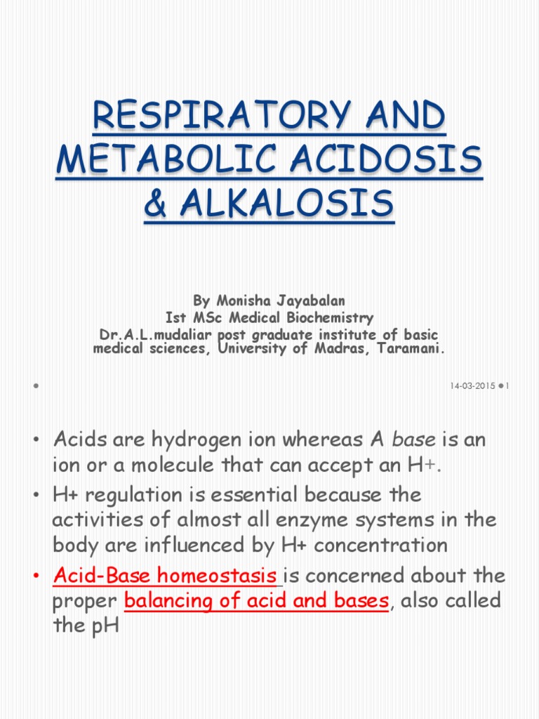 Respiratory and Metabolic Acidosis & Alkalosis | PDF | Respiratory ...