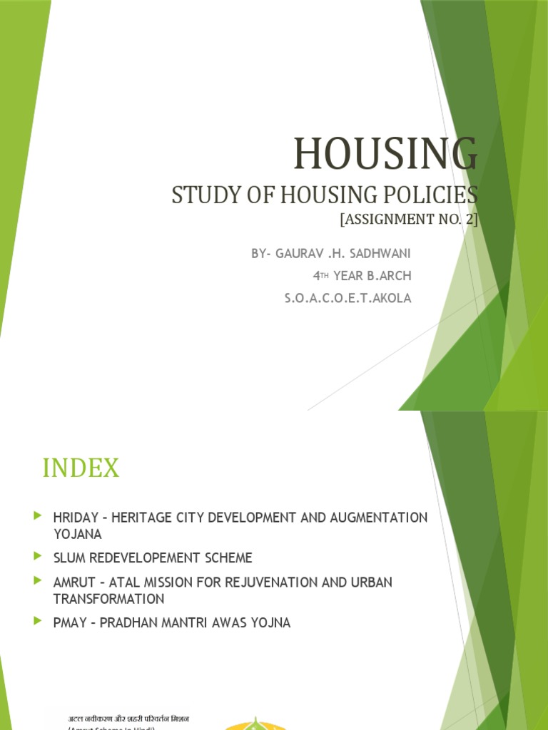 Housing Assignment 2 G | PDF | Urban Planning | Economy Of India