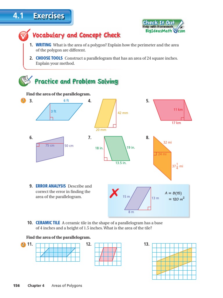 Parallelogram | PDF | Area | Geometry