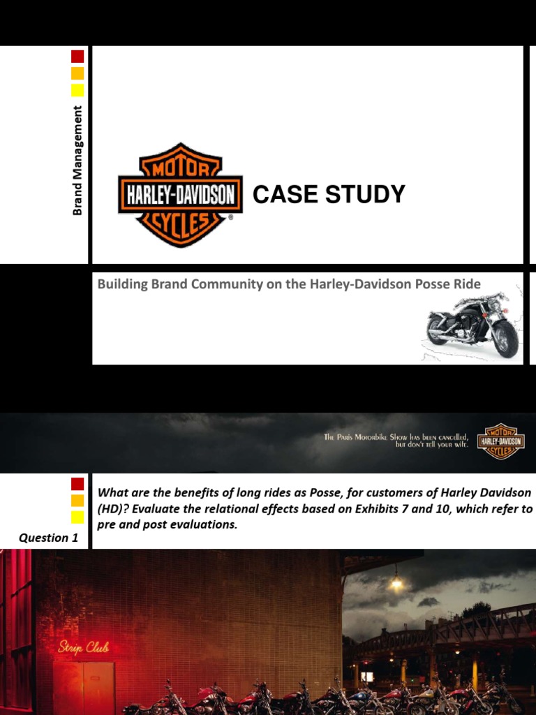 Case Study: Building Brand Community On The Harley-Davidson Posse Ride ...