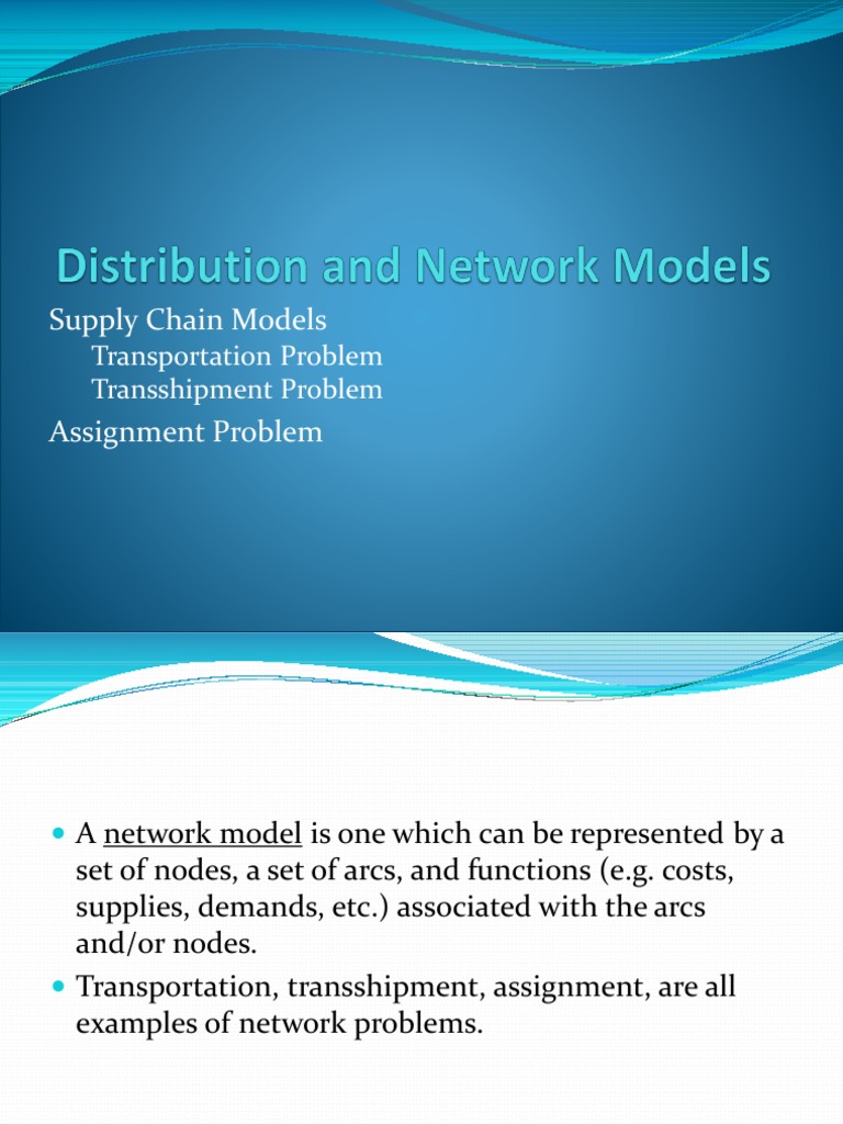 Distribution and Network Models | PDF | Linear Programming | Supply Chain