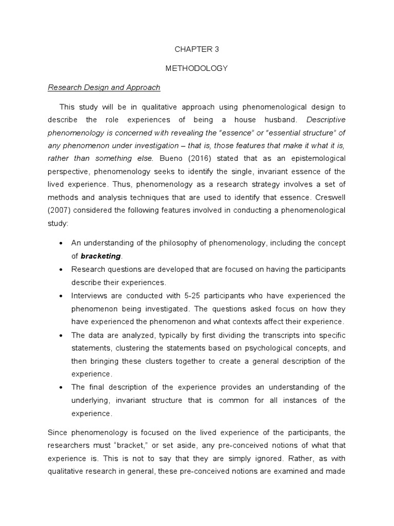 Chapter 3 | PDF | Phenomenology (Philosophy) | Qualitative Research