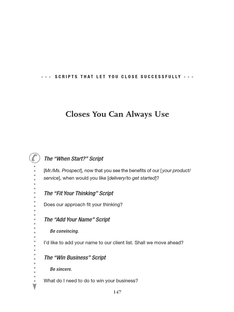 5 Sales Scripts That Sell PDF | PDF | Business