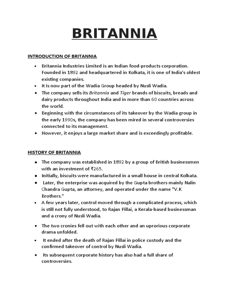 Britannia Industries: History and Products of the Iconic Indian Food ...