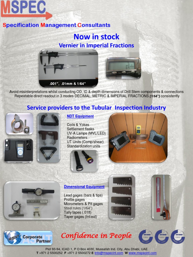 Sales Flyer MSPEC Rev 1 | PDF | Nondestructive Testing | Mechanical ...