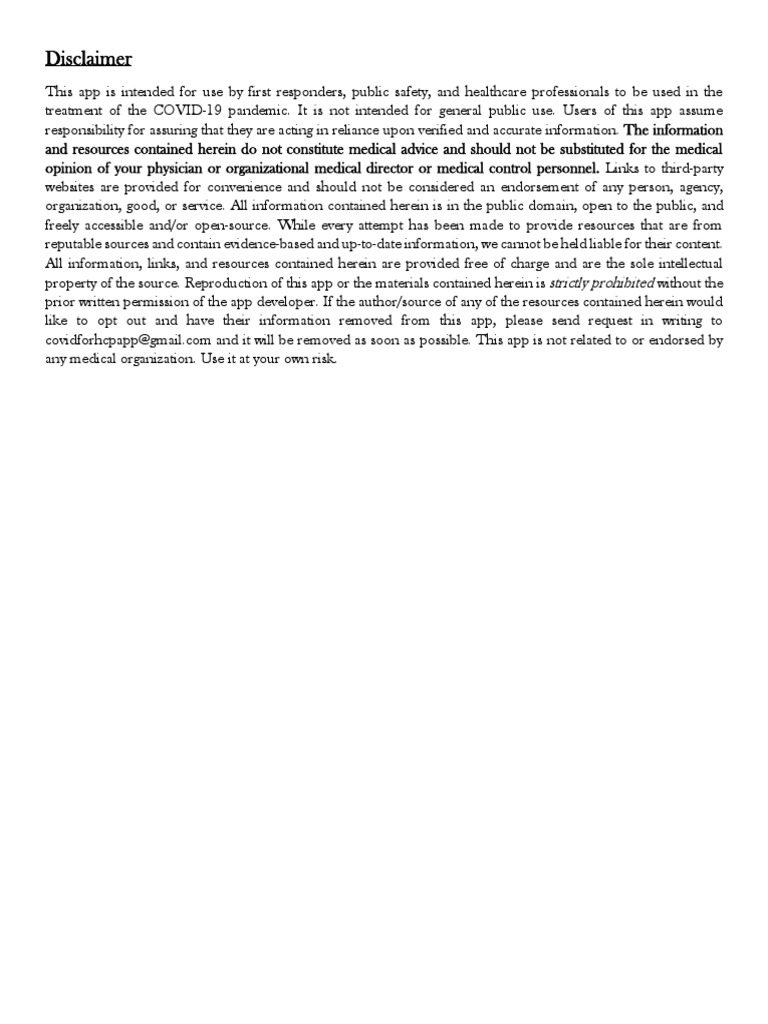 Disclaimer | PDF