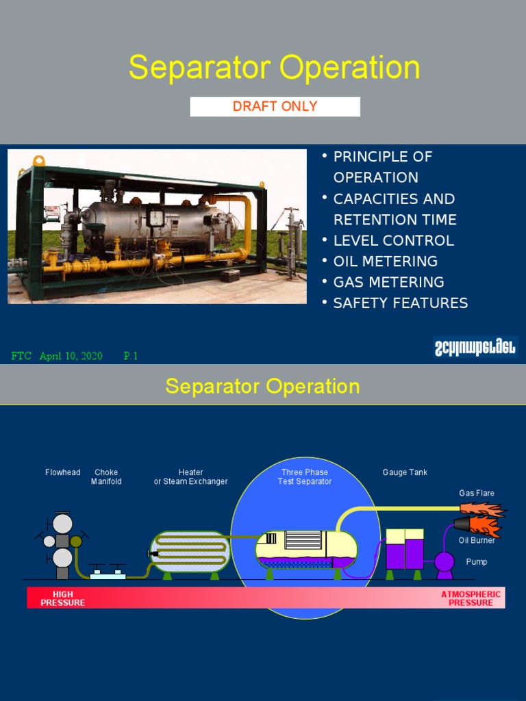Separator Operation: Draft Only | PDF | Building Engineering | Civil ...