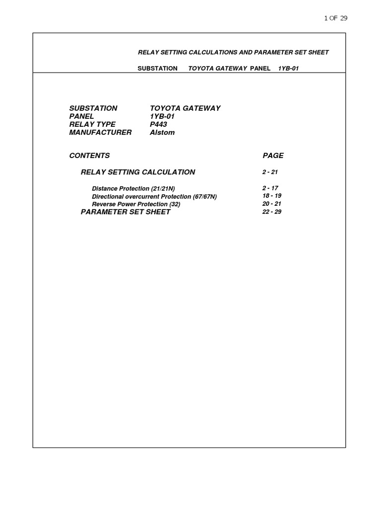 Relay - Setting - P443 REV.3 | PDF | Electrical Impedance | Electrical ...