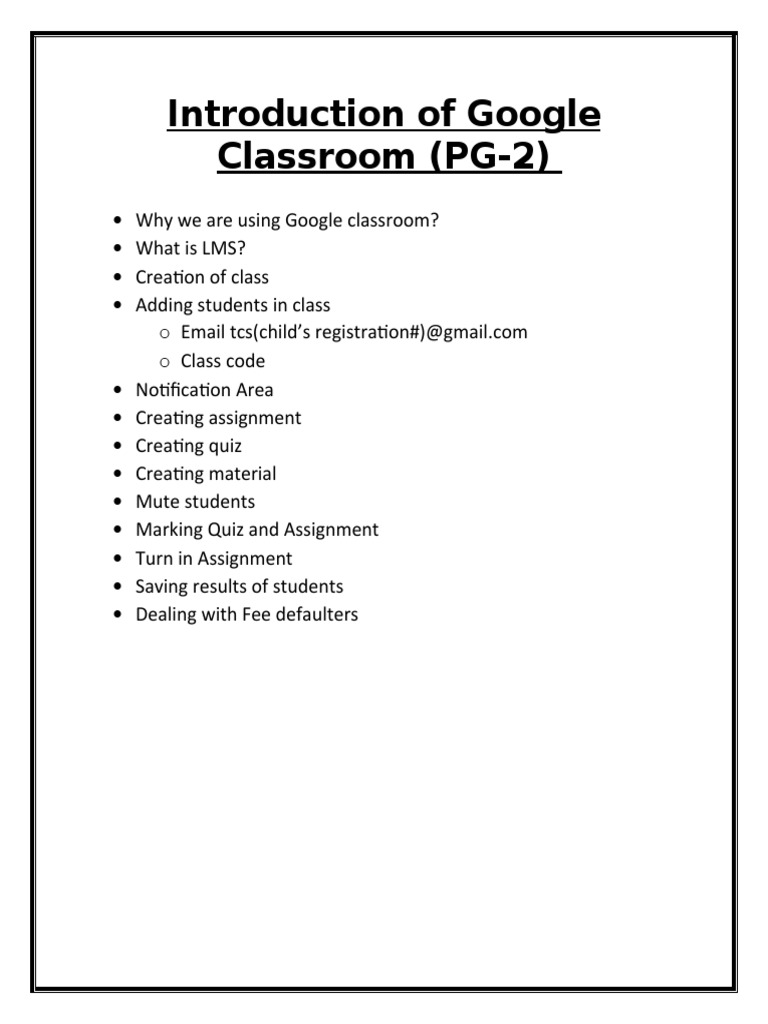 Google Classroom Guide for Educators | PDF