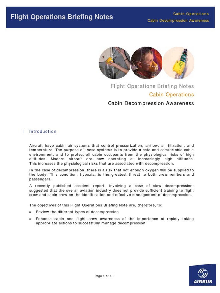 Flight Operations Briefing Notes | PDF | Hypoxia (Medical) | Aviation
