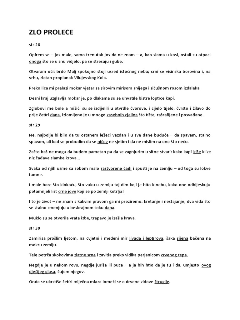 Zlo Prolece | PDF