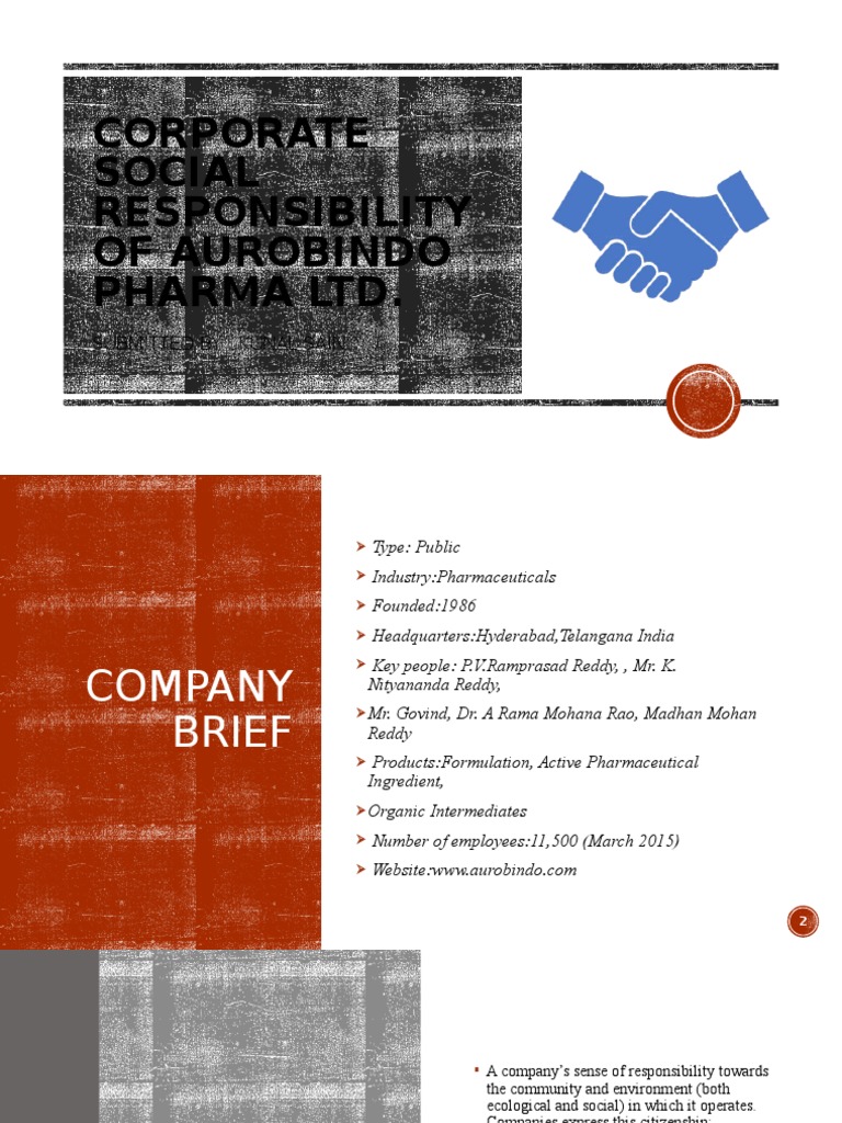 Aurobindo Pharma's CSR Initiatives Focus on Education, Health Care ...