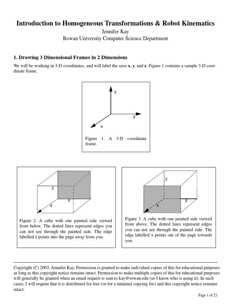 Right Hand and Homogeneous Matrix | PDF | Cartesian Coordinate System ...