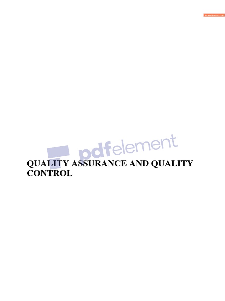 Quality Assurance and Quality Control | PDF | Emission Intensity ...