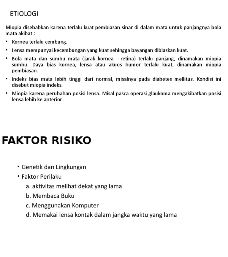 Etiologi Miopia | PDF | Sains & Matematika