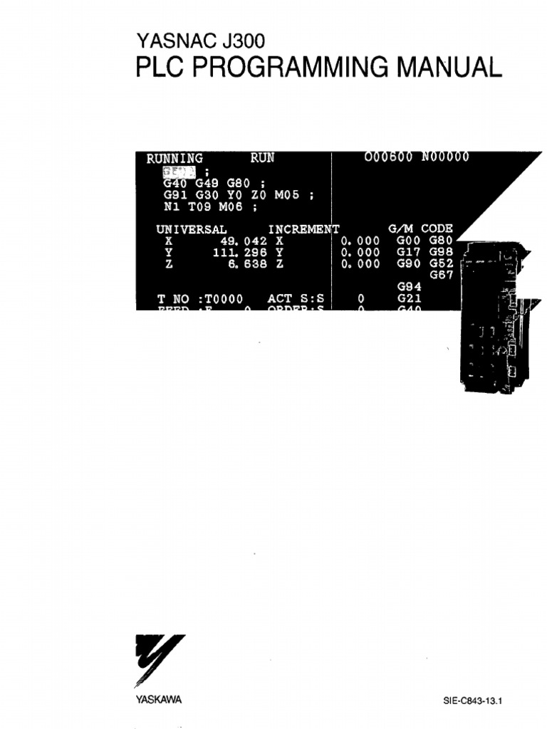 Yasnac J300 PLC Programming Manual | PDF | Programmable Logic Controller | Computer Program