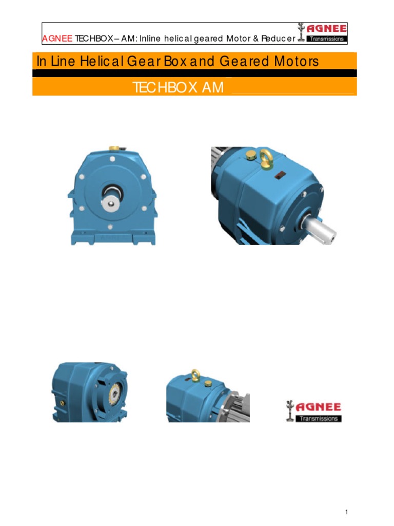 Inline Helical Geared Motor Catalogue | PDF | Gear | Transmission ...