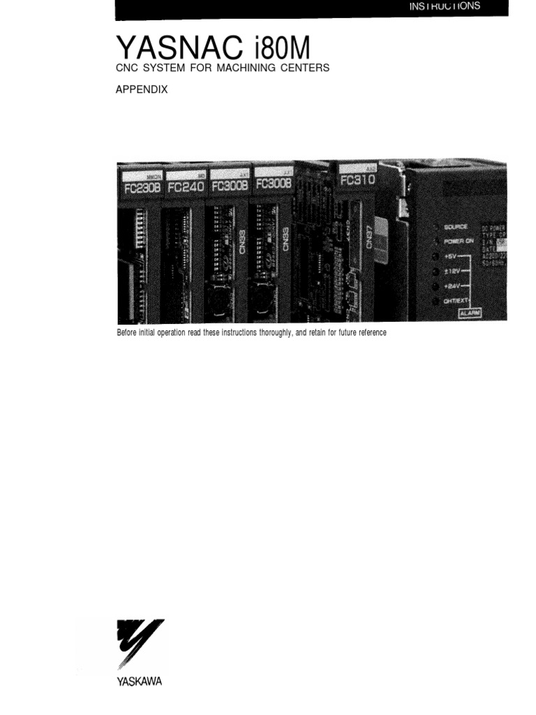 Yasnac I80m Appendix | PDF | Parameter (Computer Programming) | Application Programming Interface