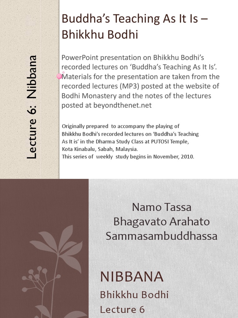 Understanding Nibbana in Buddhism | PDF | Enlightenment In Buddhism ...