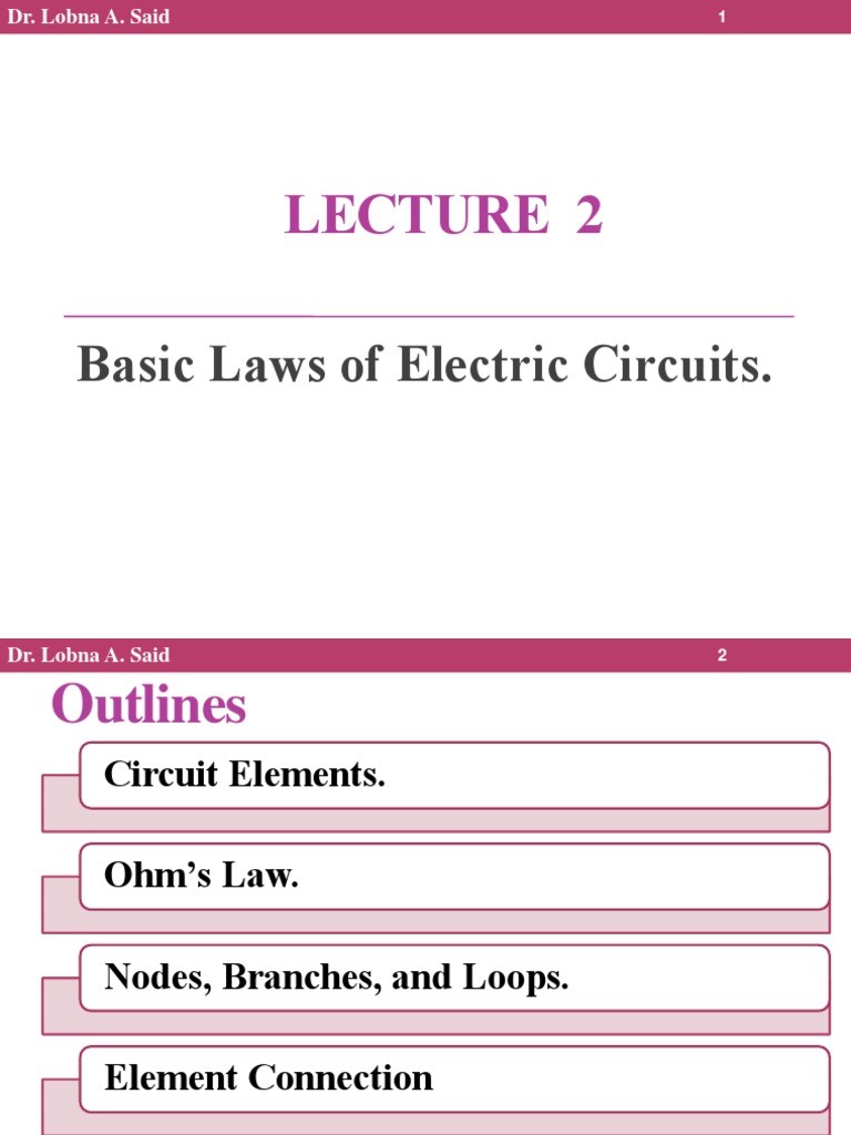 Basic Laws of Electric Circuits | PDF | Electrical Network | Electrical ...
